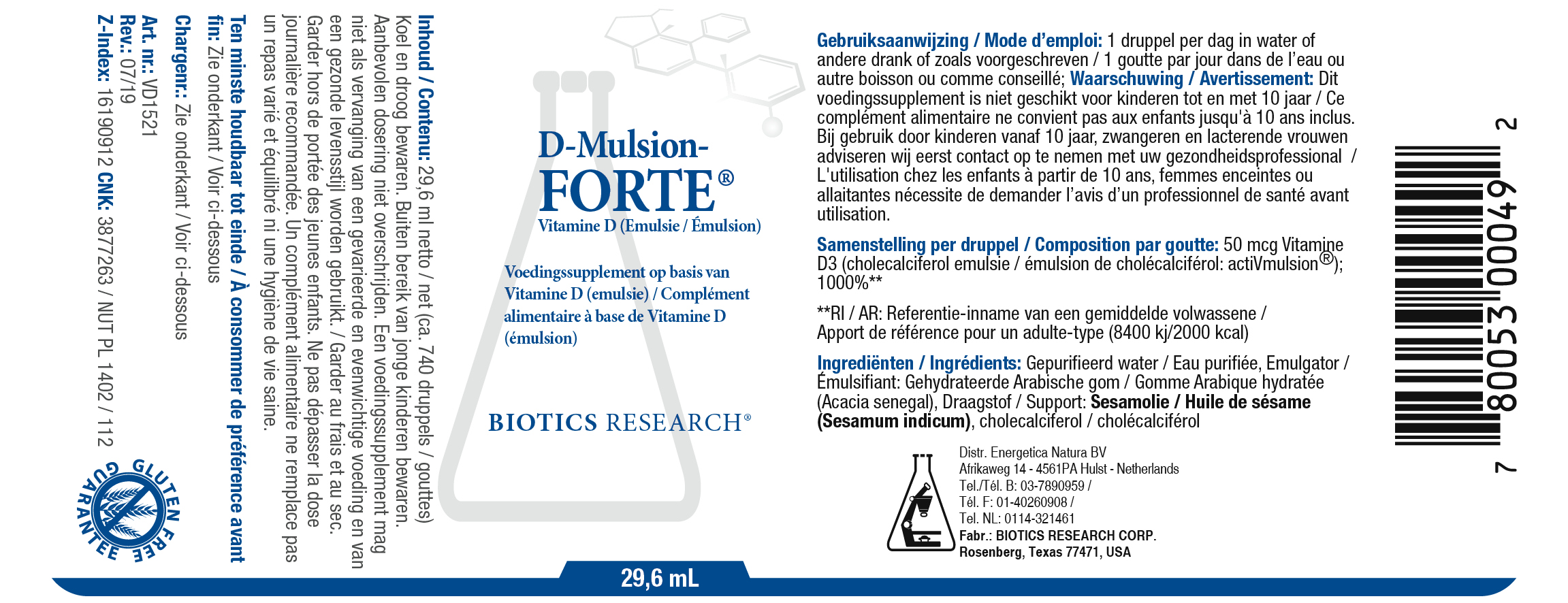 D-Mulsion Forte | Biotics | Vitamine D | Energetica Natura